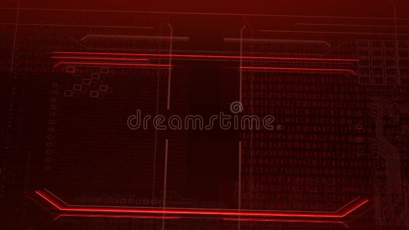 Digital Computer Screen with Neon HUD Elements and Numbers Stock ...
