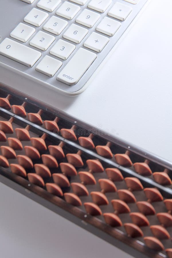 Keyboard and Chinese Abacus Stock Photo - Image of cash, financial ...