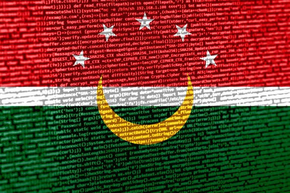 Flag of Maghreb Over Digital Code. Concept of Cybersecurity, Innovation ...