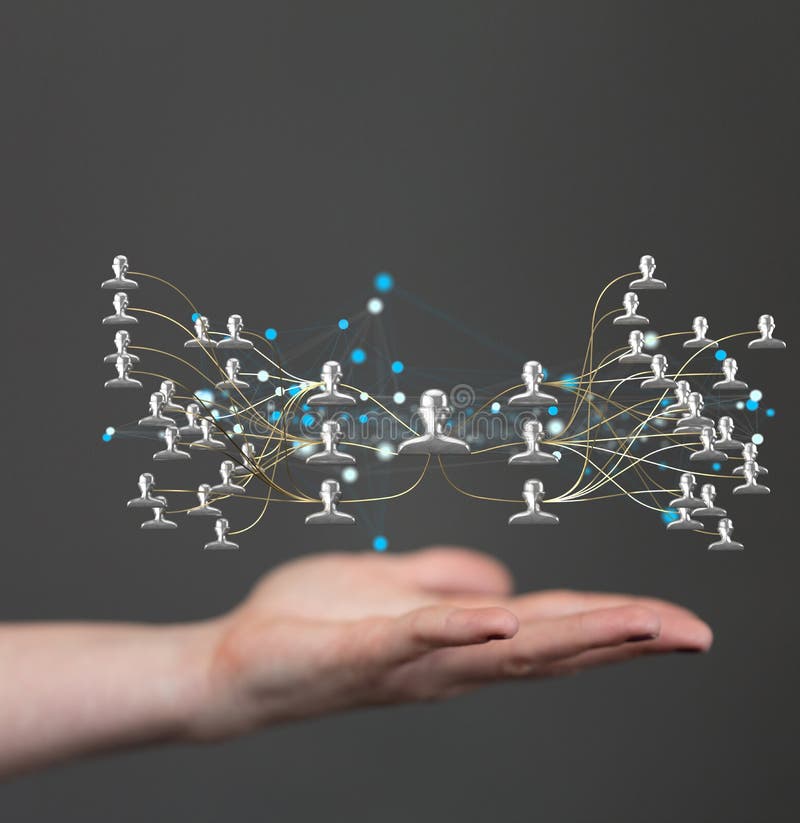 Digital Concept of Hierarchy Conference Teamwork Connection, Floating ...