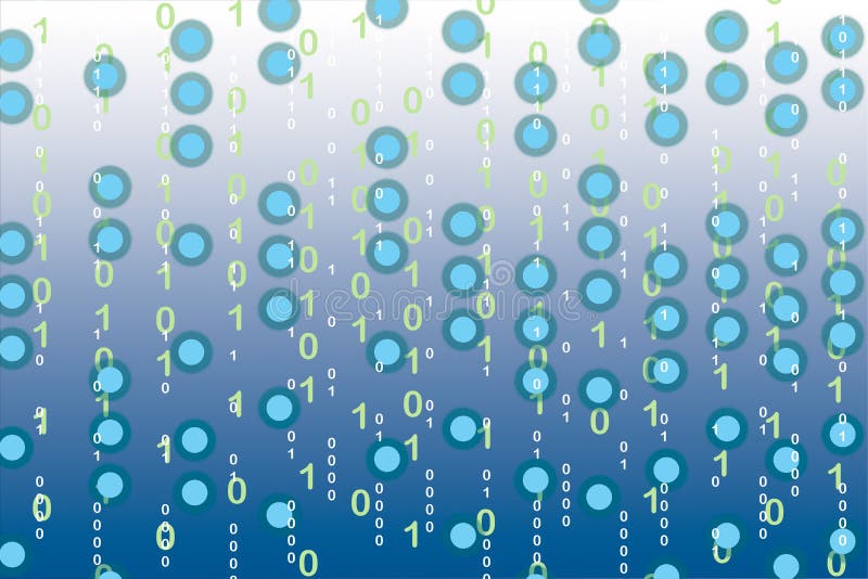 Digital Conceptual Background with Numbers Stock Illustration ...