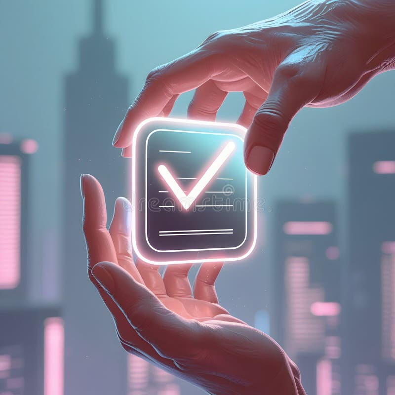 A Digital Conceptual Illustration of a Hand Interacting with a Virtual ...