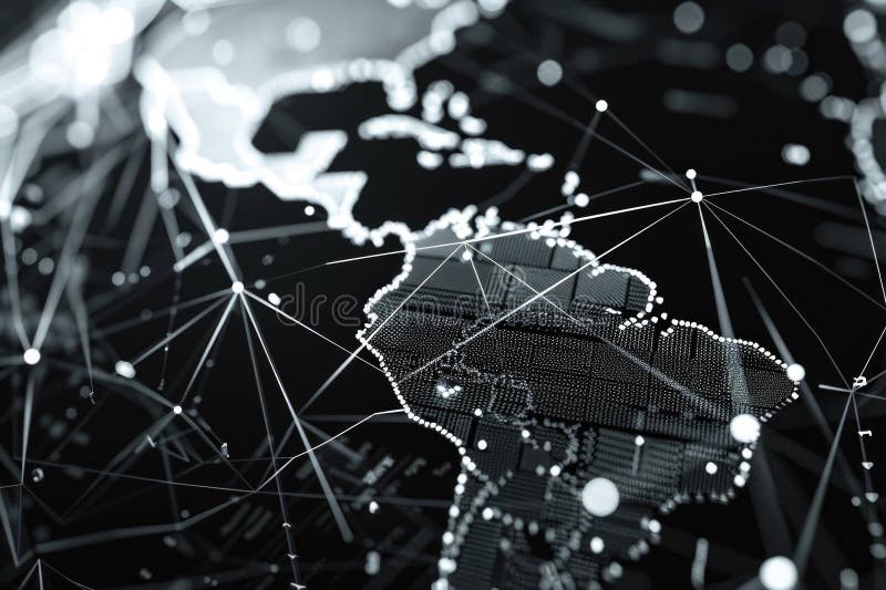 Digital Connected Globe stock photo. Image of science - 362045048