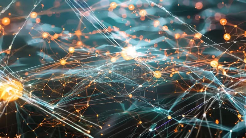 Digital Connected Network stock footage. Video of communication - 378158740