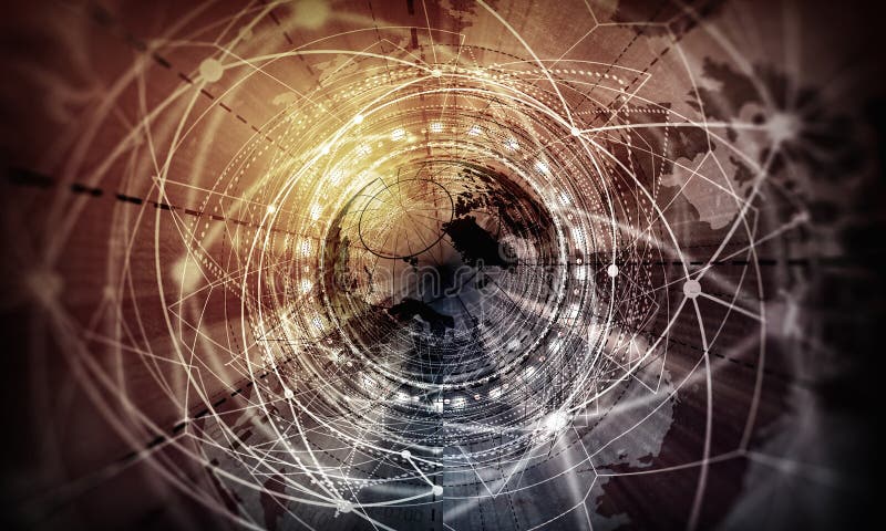 Digital Connection Background Stock Illustration - Illustration of ...