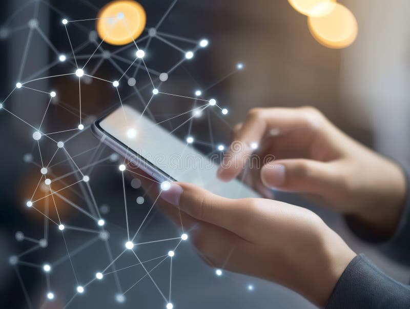 Digital Connection Concept with Smartphone Stock Illustration ...