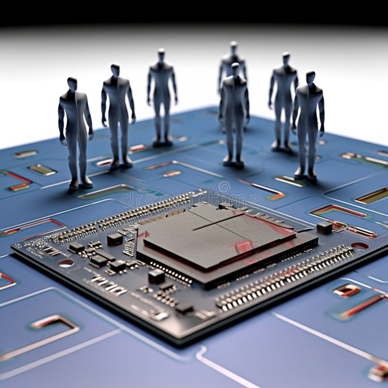 A Digital Connection: Electronic Device, Chip. Miniature Conception ...