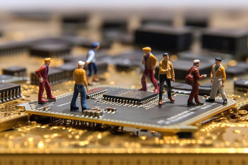 A Digital Connection: Electronic Device, Chip. Miniature Conception ...