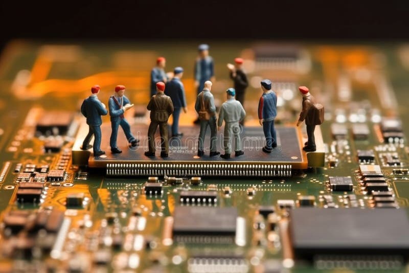 A Digital Connection: Electronic Device, Chip. Miniature Conception ...