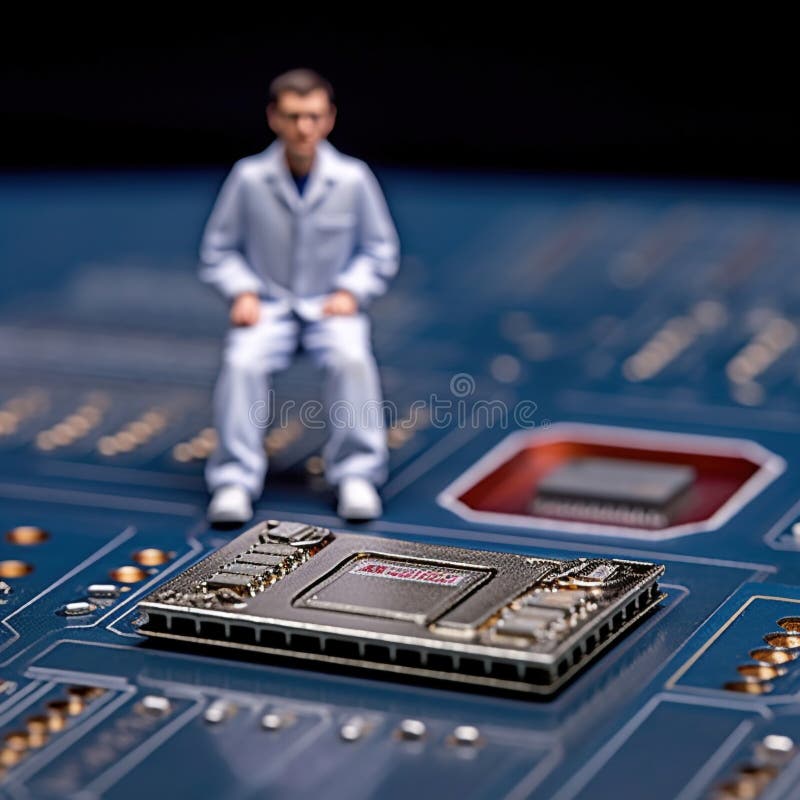 A Digital Connection: Electronic Device, Chip. Miniature Conception ...
