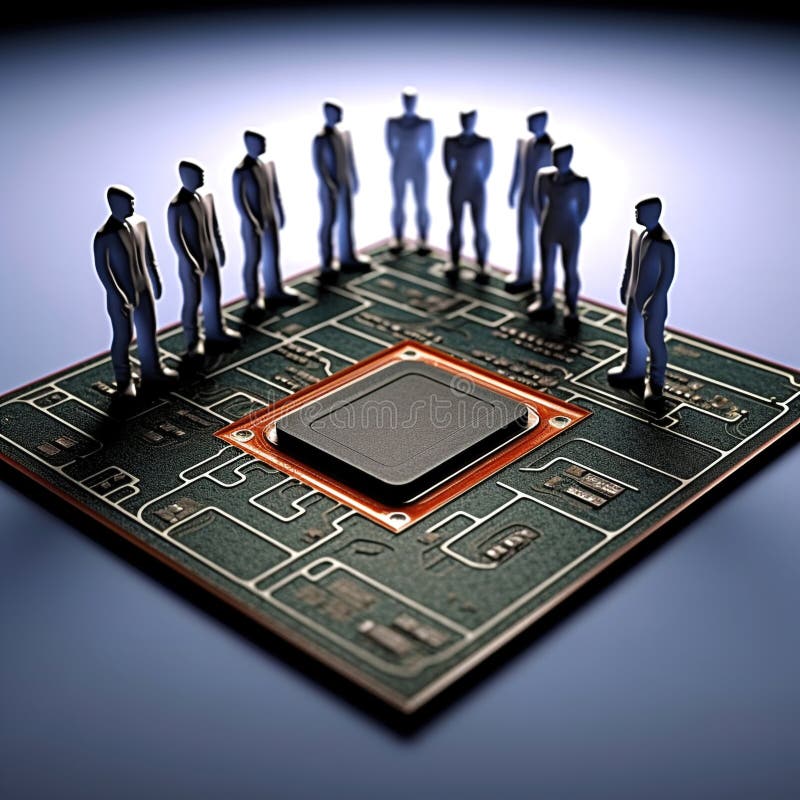 A Digital Connection: Electronic Device, Chip. Miniature Conception ...