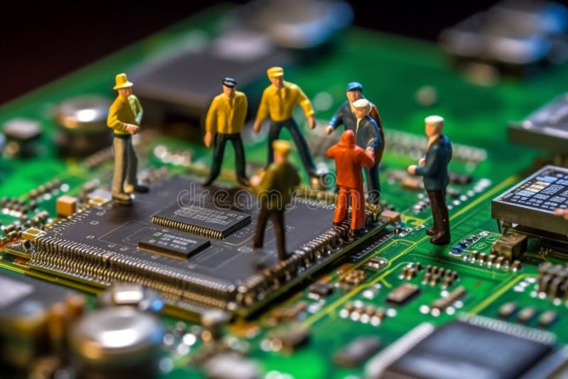 A Digital Connection: Electronic Device, Chip. Miniature Conception ...