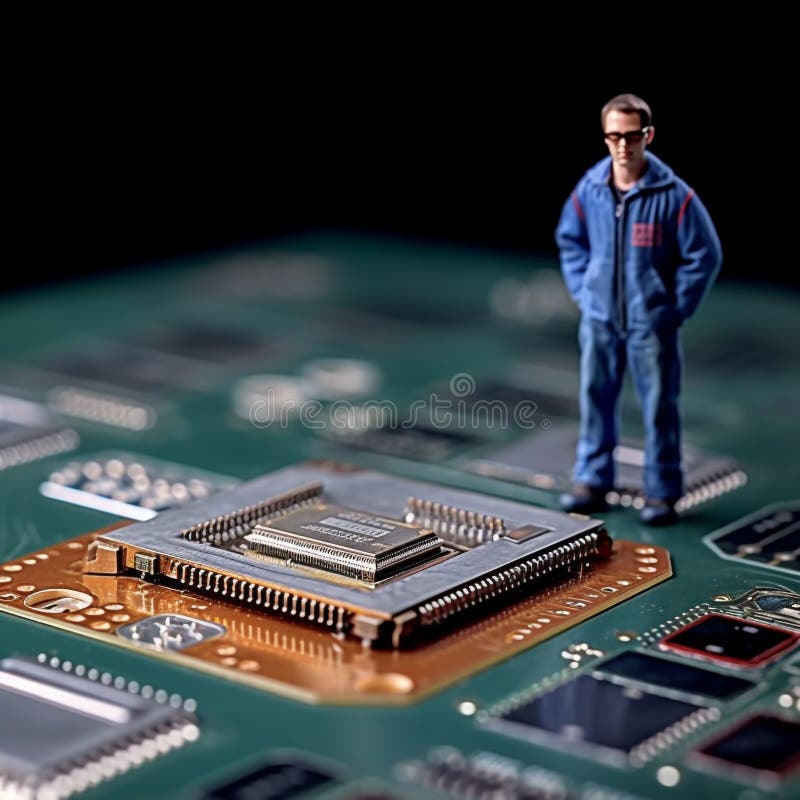 A Digital Connection: Electronic Device, Chip. Miniature Conception ...