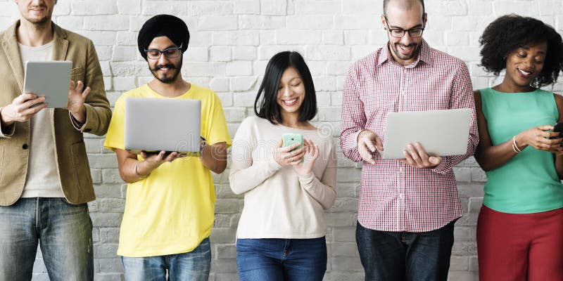 Digital Connection Technology Networking Team Concept Stock Photo ...