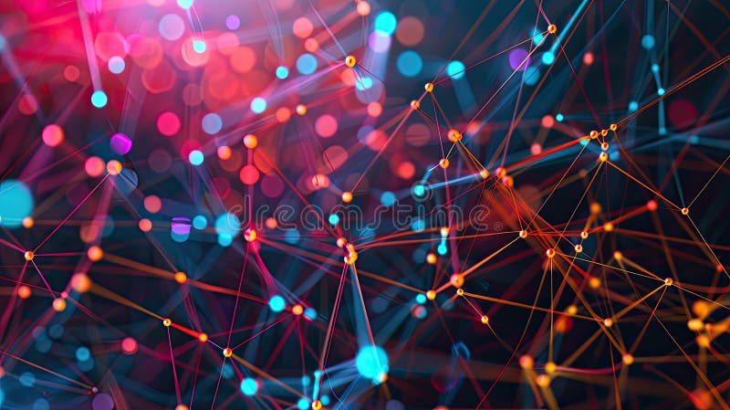 Closeup of Interconnected Lights Suitable for Concepts Like ...