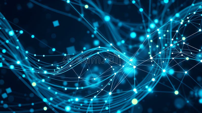 Digital Connections and Dots Connection Background Stock Illustration ...
