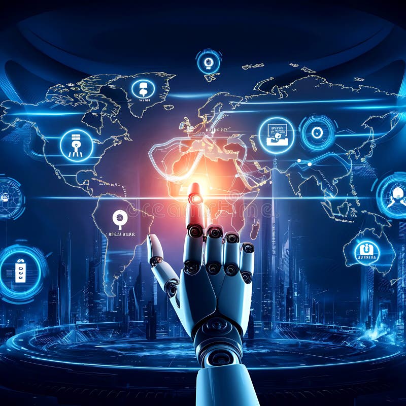 Digital Connectivity: Global Networks at Your Fingertips. Stock ...
