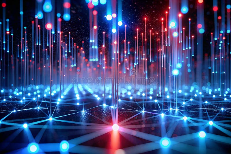 Digital Connectivity Network Abstract Background Stock Illustration ...