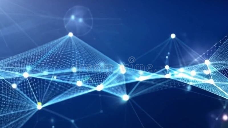 Digital Connectivity Visualized Moving Lines and Dots in Tech Networks ...