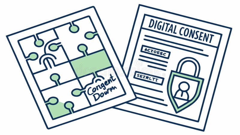 Digital Consent Form for Online Privacy and Data Security Vector Design ...