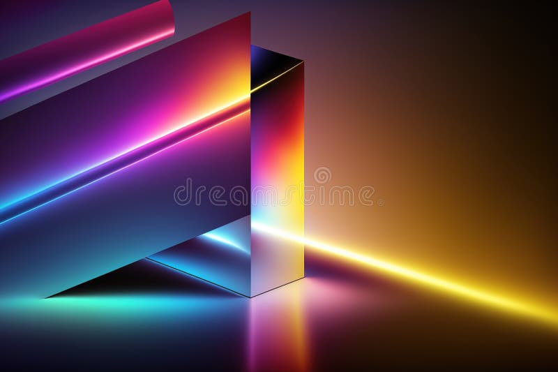 Digital Construction Futuristic Art Neon Pattern Stock Illustration ...