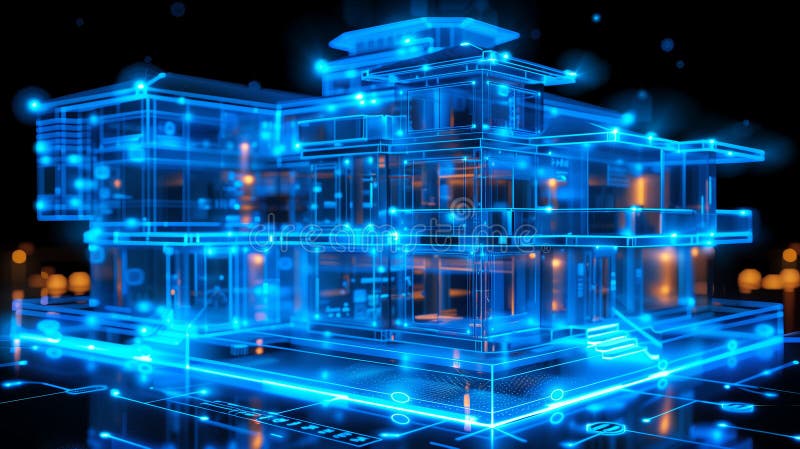 Digital Construction Plan: Holographic Representation of Blueprint for ...