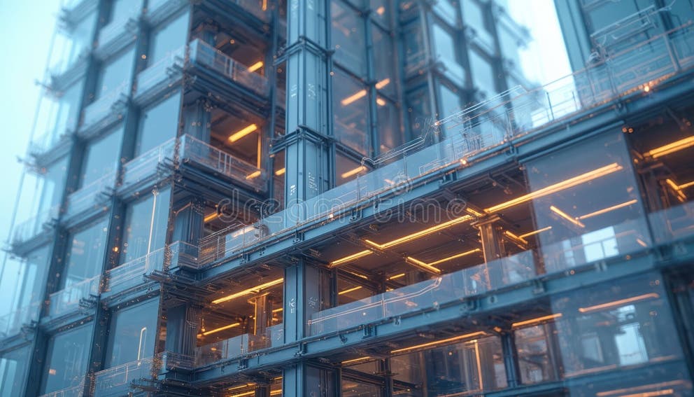 Digital Construction Tech with Virtual Blueprints, 3D Models. Tech ...