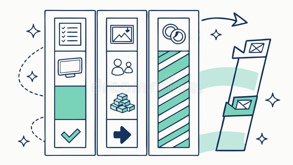 Digital Content Blocks, User Interface Elements, Vector Design Generative AI Stock Vector ...