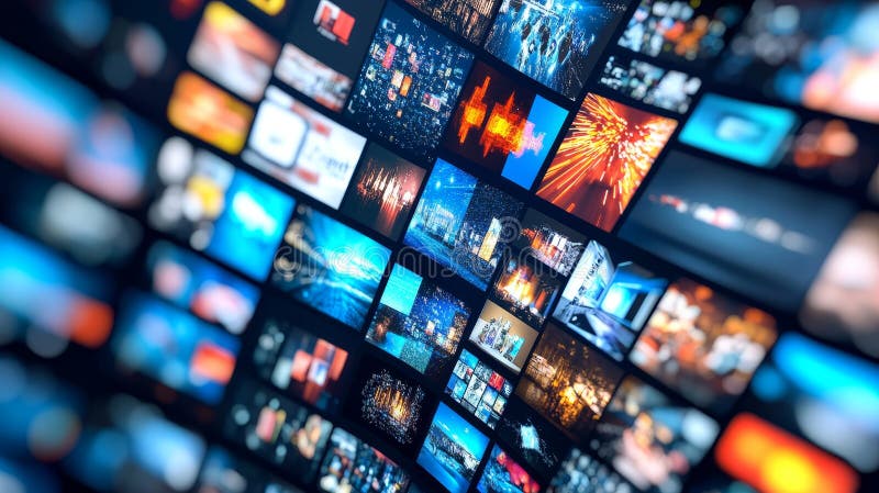 Digital Content Collection Dynamic Video Wall Displaying Diverse Images ...