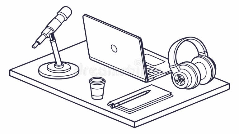 Digital Content Creation Studio Setup, Vector Design Generative AI ...