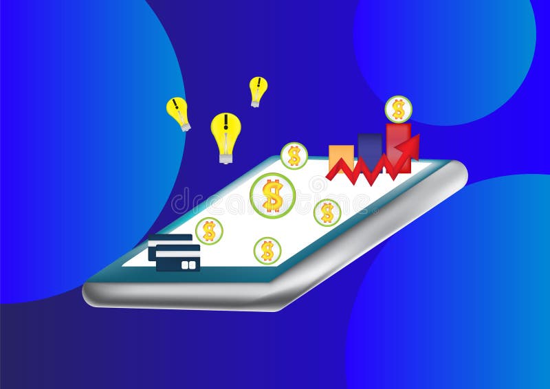 Digital Content Creative Marketing Blue Geometric Background ...