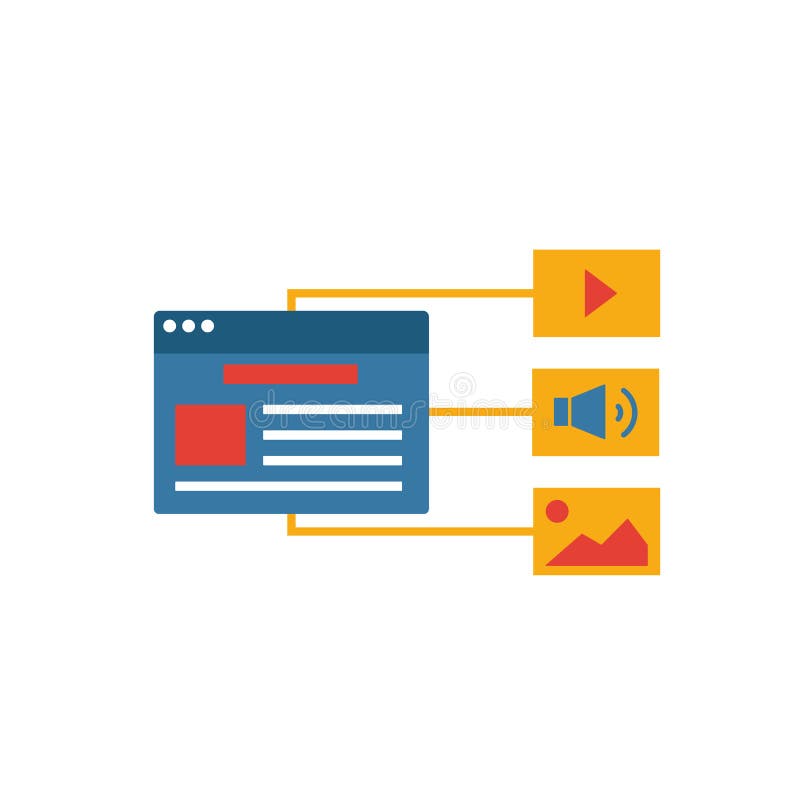 Content Icon Set. Include Creative Elements Cms, Content Plan, Digital ...