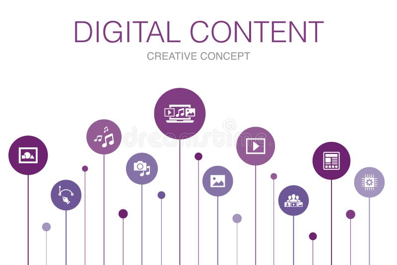 Digital Content Icon. Simple Element Stock Vector - Illustration of ...
