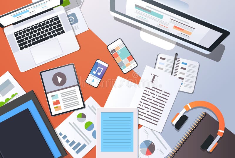 Computer Desktop Angle Stock Illustrations – 1,814 Computer Desktop ...