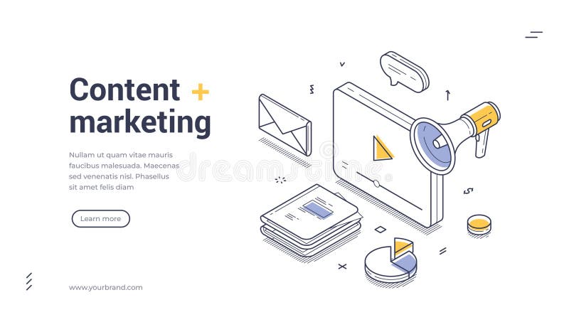 Digital Content Marketing Tools and Elements in a Creative Design Web ...