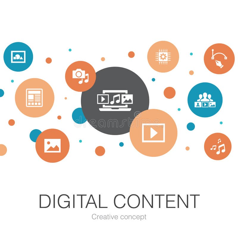 Digital Content Icon. Simple Element Stock Vector - Illustration of ...