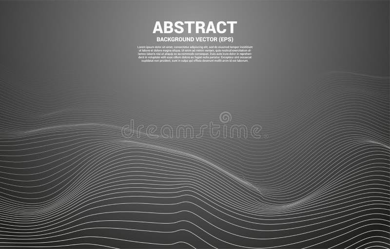 Digital Contour Curve Line and Wave with Wireframe . Stock Illustration ...