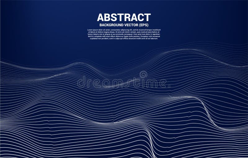 Digital Contour Curve Line and Wave with Wireframe . Stock Vector ...