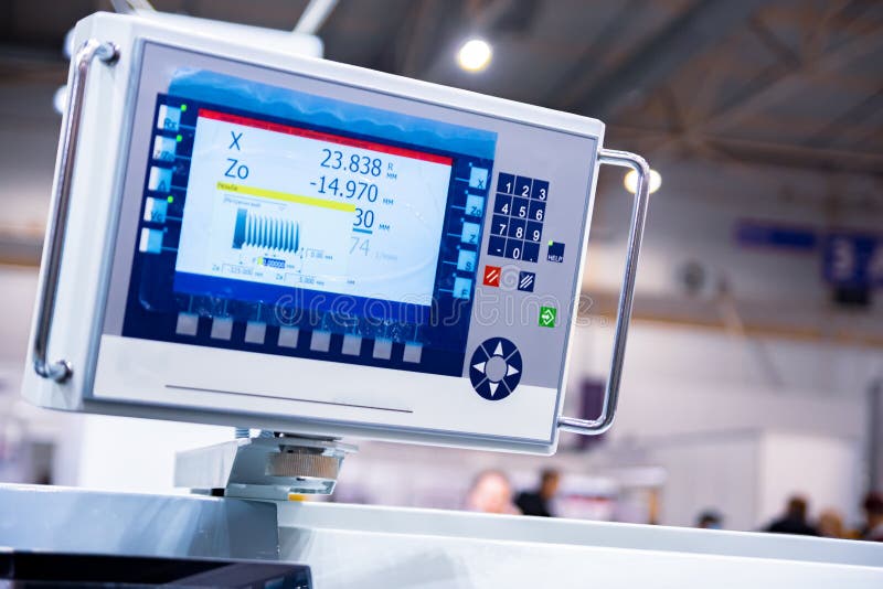 Digital Control Panel for CNC Machine Stock Photo - Image of ...