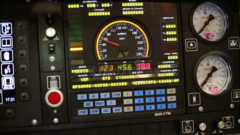 Digital Control Panel Subway Car at the Second Stock Video - Video of ...