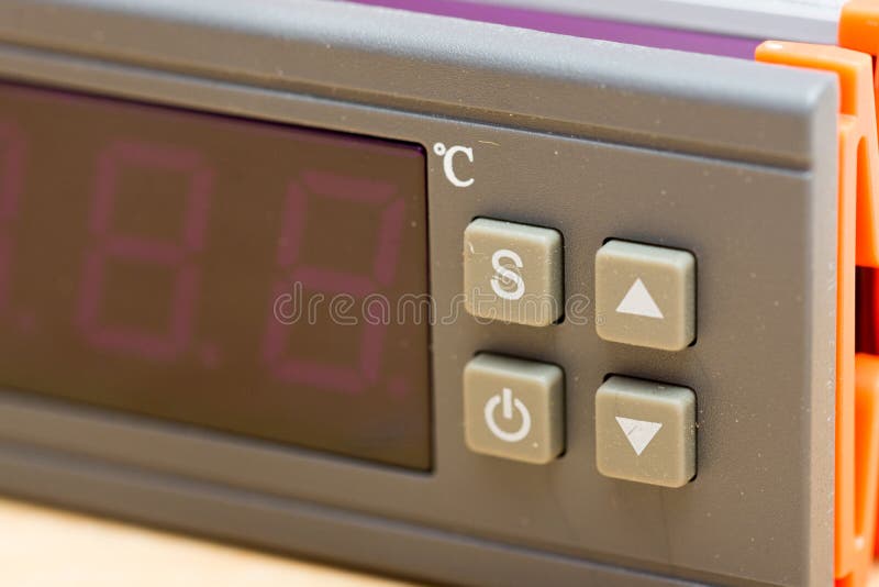 Digital Controller Temperature Alarm Security Stock Image - Image of ...