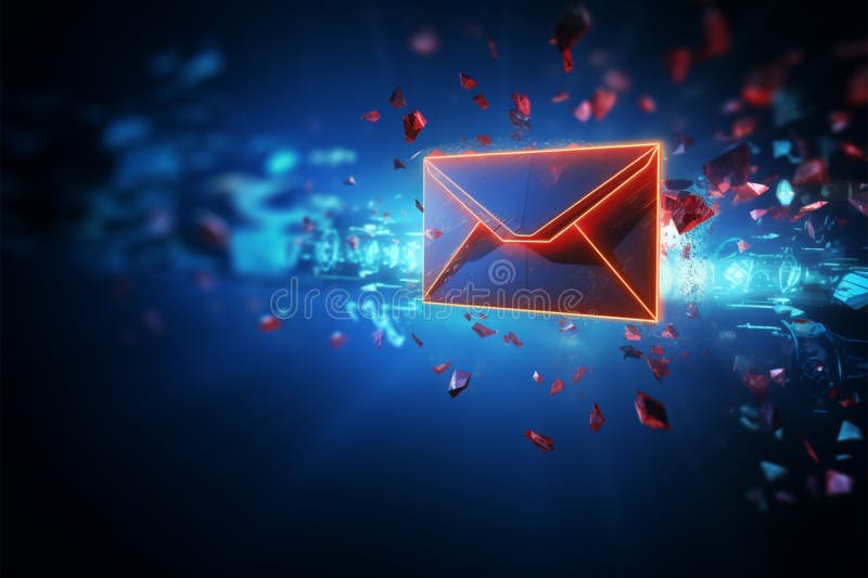 Digital Correspondence Fast Envelope Email Amid Abstract Transformation ...