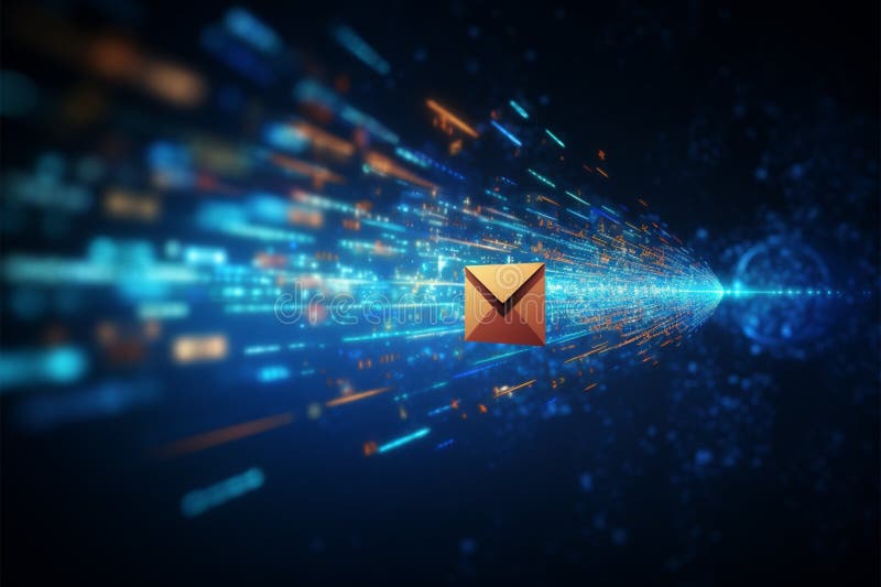 Digital Correspondence Fast Envelope Email Amid Abstract Transformation ...