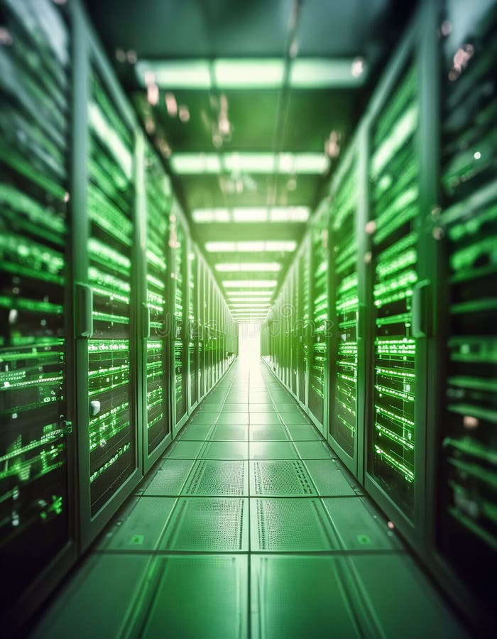 Digital Corridor: Pathway To the Future of Data Stock Illustration ...