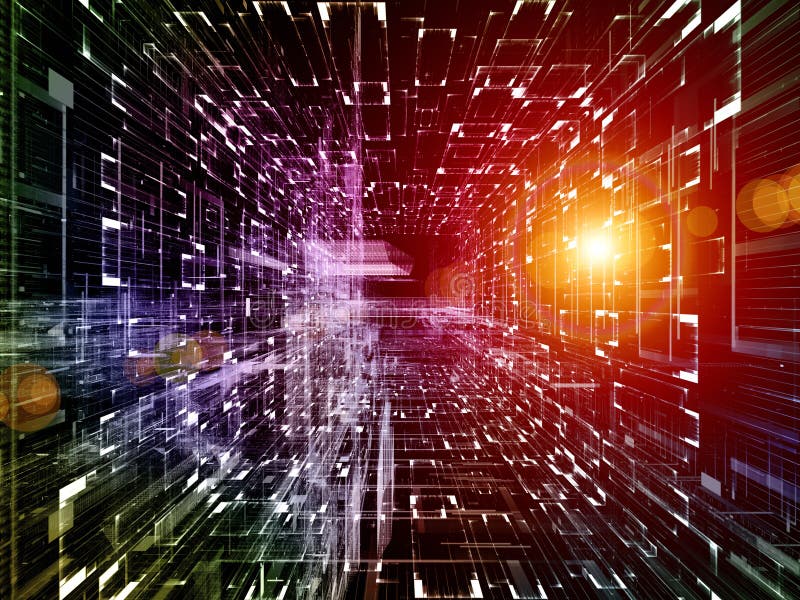 Digital Corridor stock illustration. Illustration of communication ...