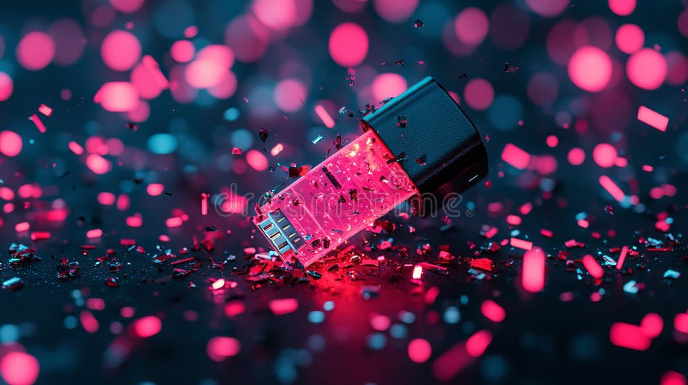 Digital Corruption is Symbolized through a Broken Usb Flash Drive ...