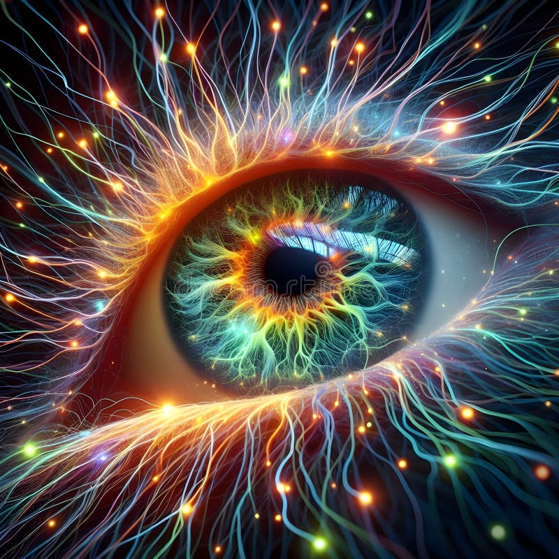 Digital Cosmic Eye stock illustration. Illustration of cosmos - 325046354