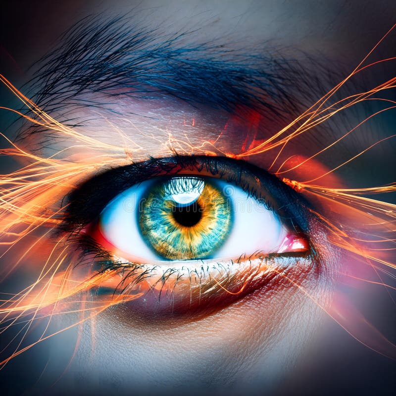 Digital Cosmic Eye stock illustration. Illustration of cosmic - 325044131