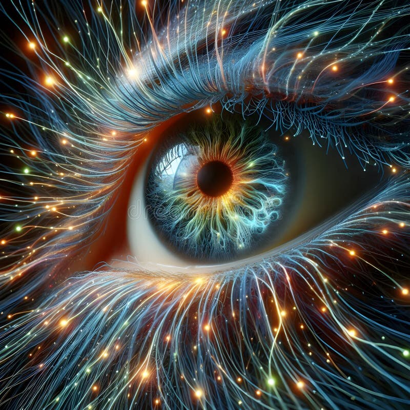 Digital Cosmic Eye stock illustration. Illustration of iris - 325046347