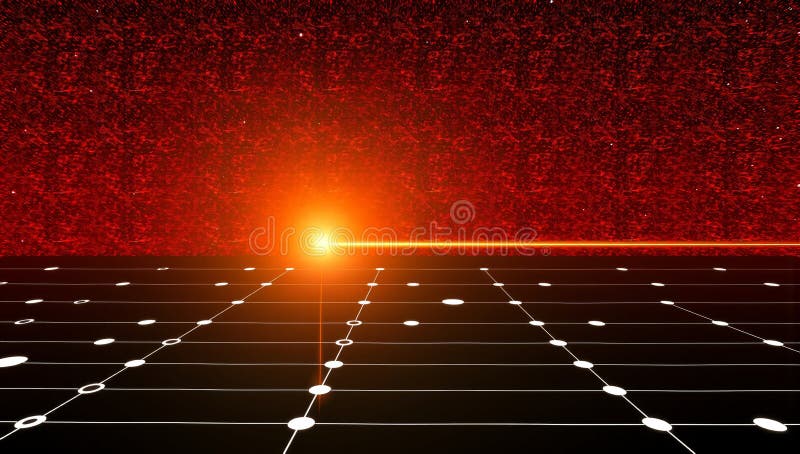 Digital Cosmos Meets Neural Grid Stock Image - Image of particle ...